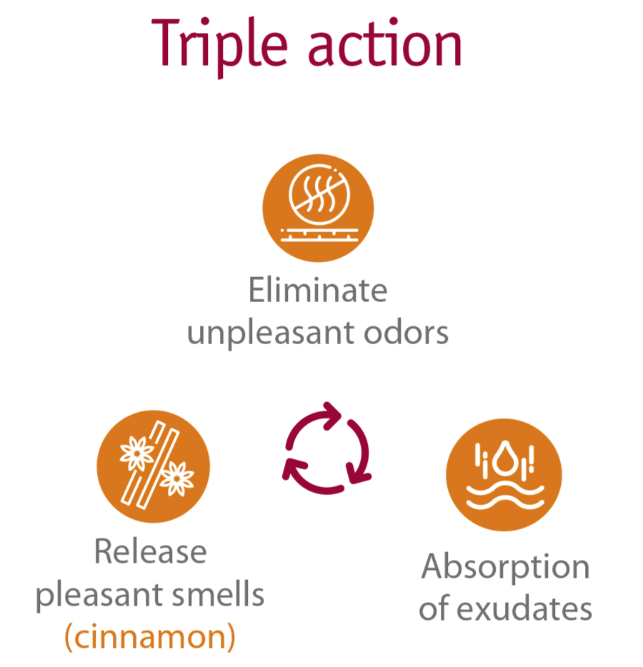 Cinesteam®, medical device for the management of malodorous wounds